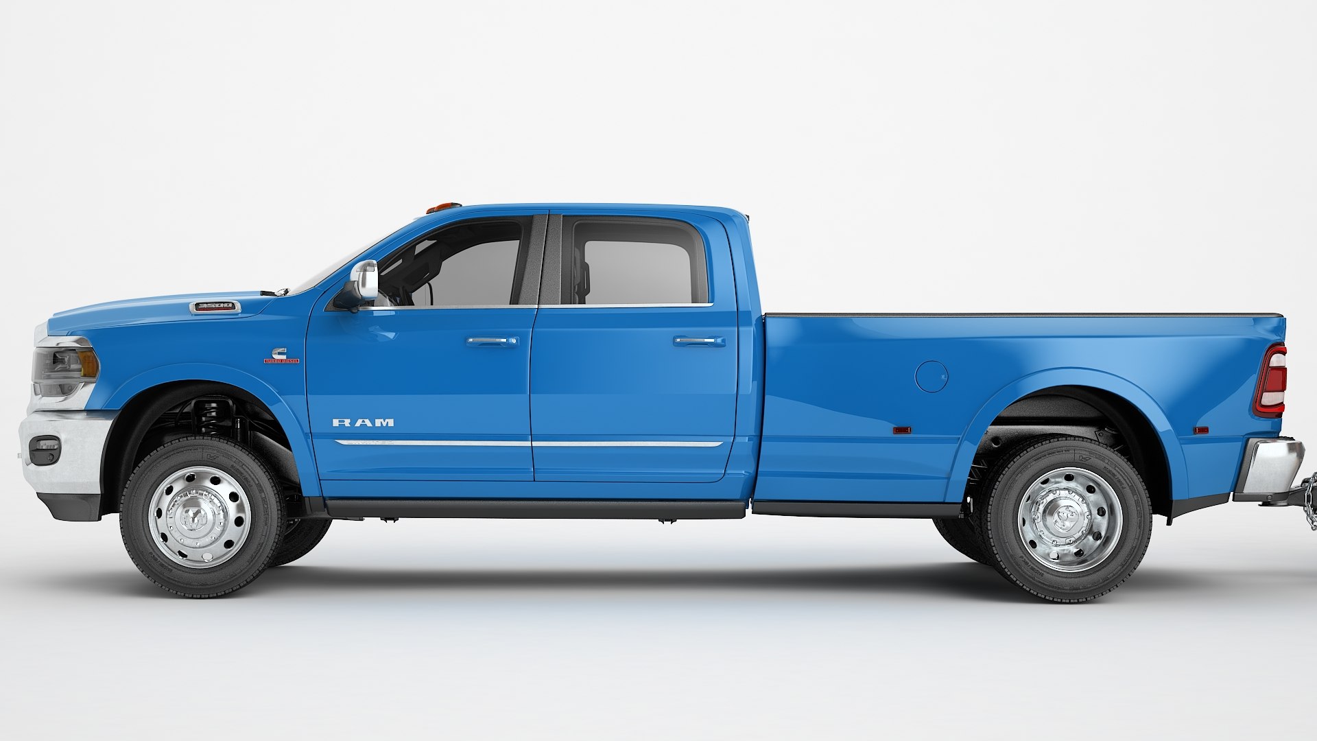 3D Dodge Ram 3500 HD 2021 with Landscape Pro Trailer 02 - TurboSquid ...