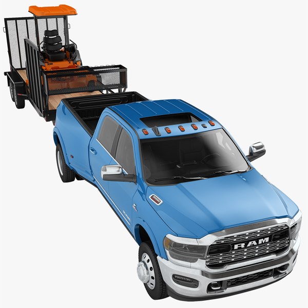 modelo 3d Dodge Ram 3500 HD 2021 con paisaje Pro Trailer 02 ...