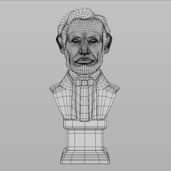 3d model abraham bust head