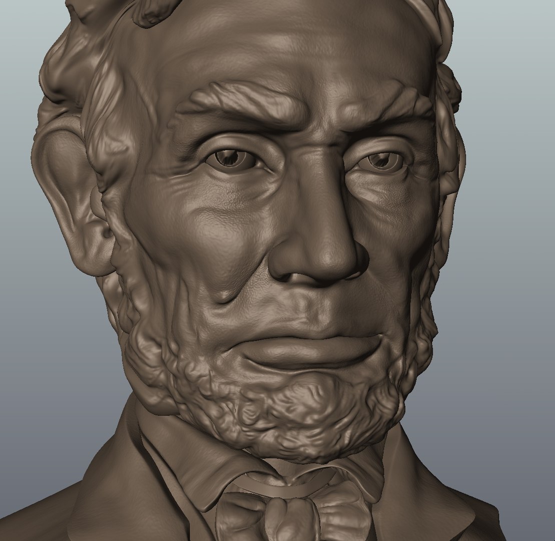 3d Model Abraham Bust Head