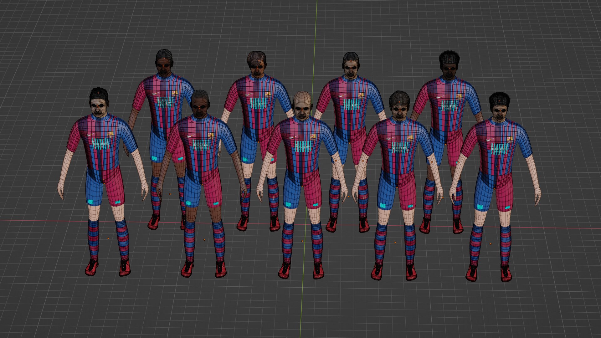 Barcelona Team 3D - TurboSquid 1882671