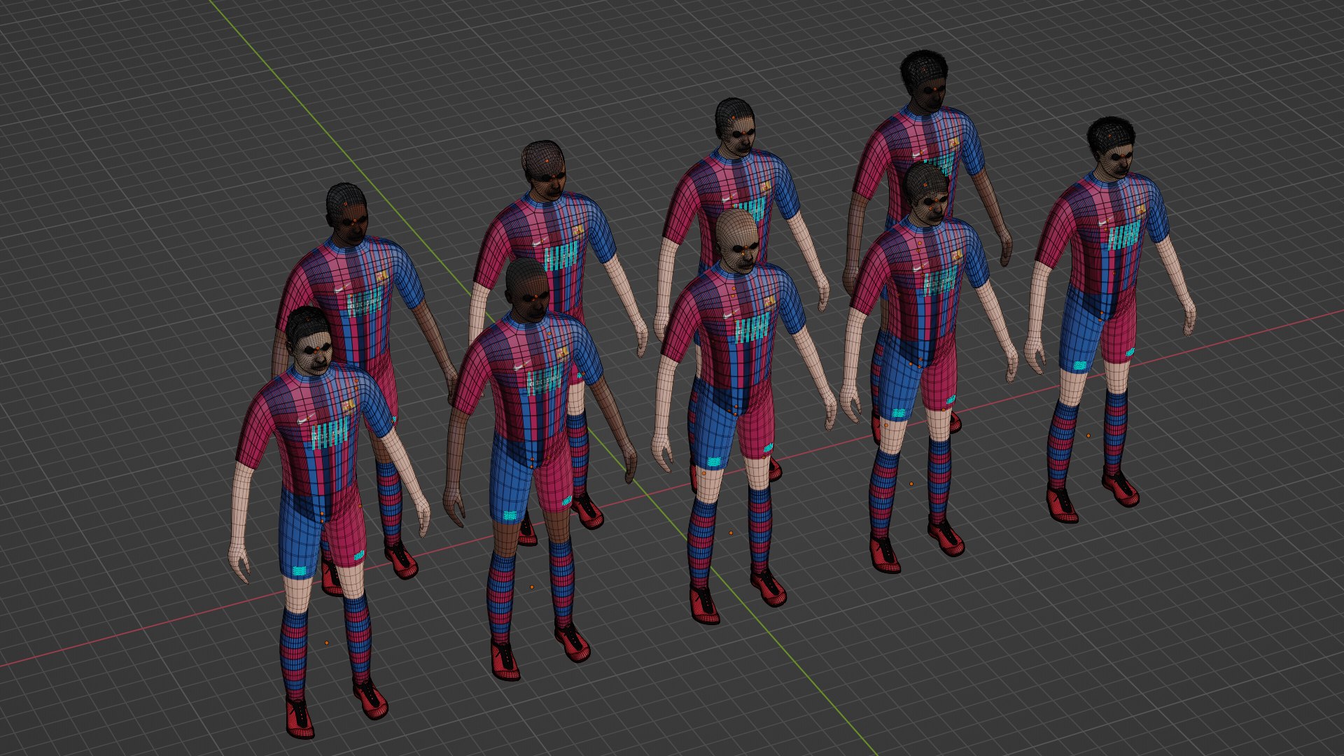 Barcelona Team 3D - TurboSquid 1882671