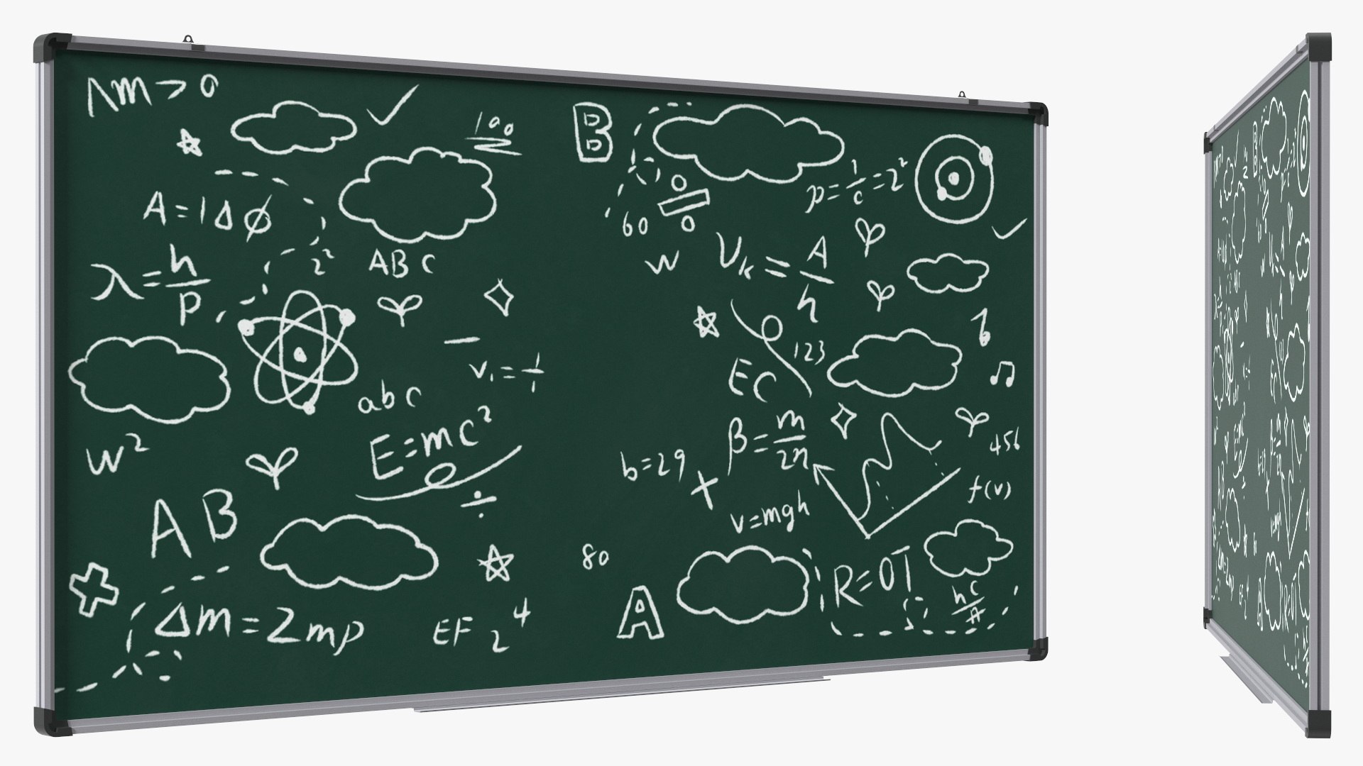 School Chalkboard Painted 3D Model - TurboSquid 2108349