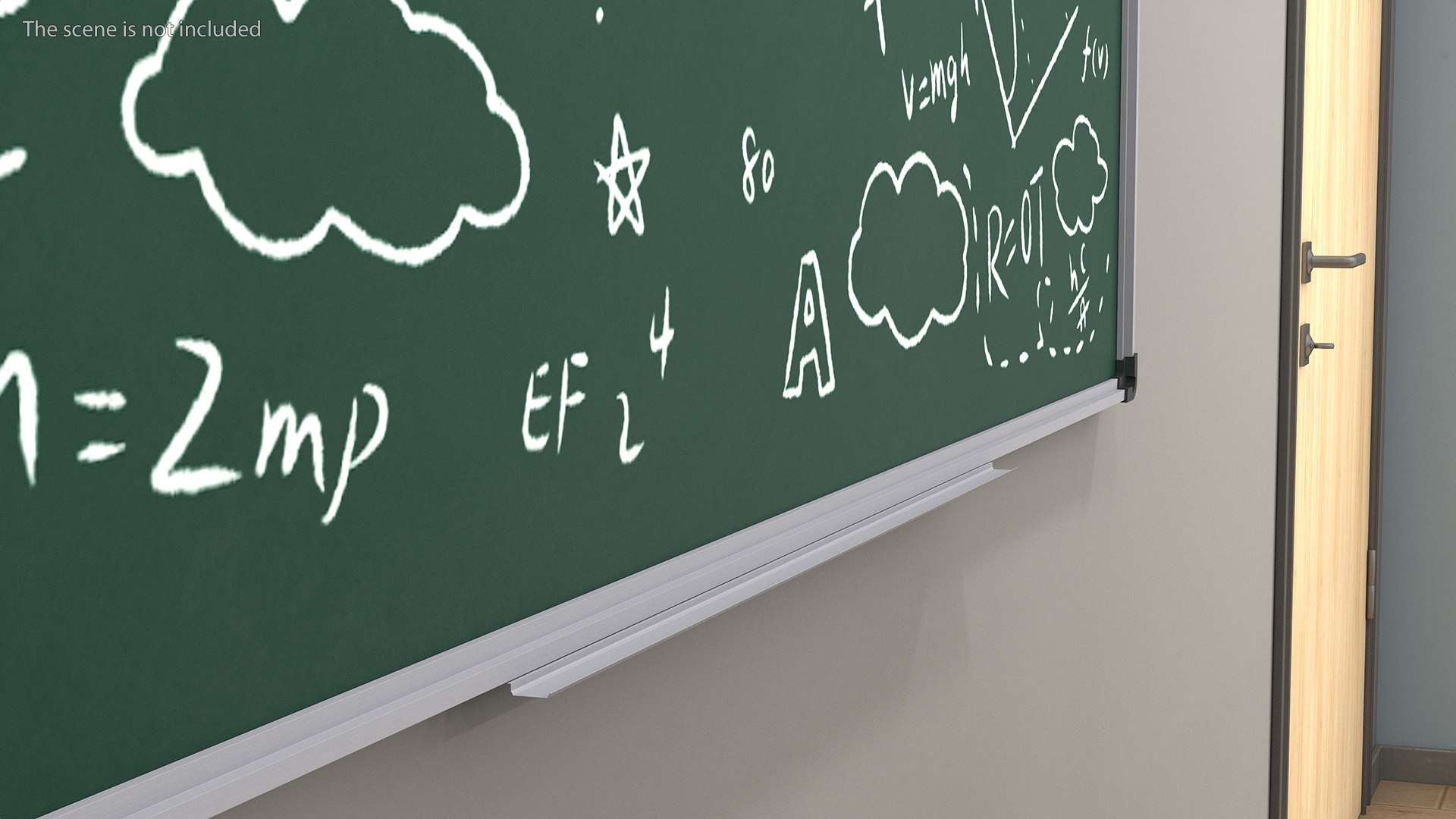 School Chalkboard Painted 3D Model - TurboSquid 2108349