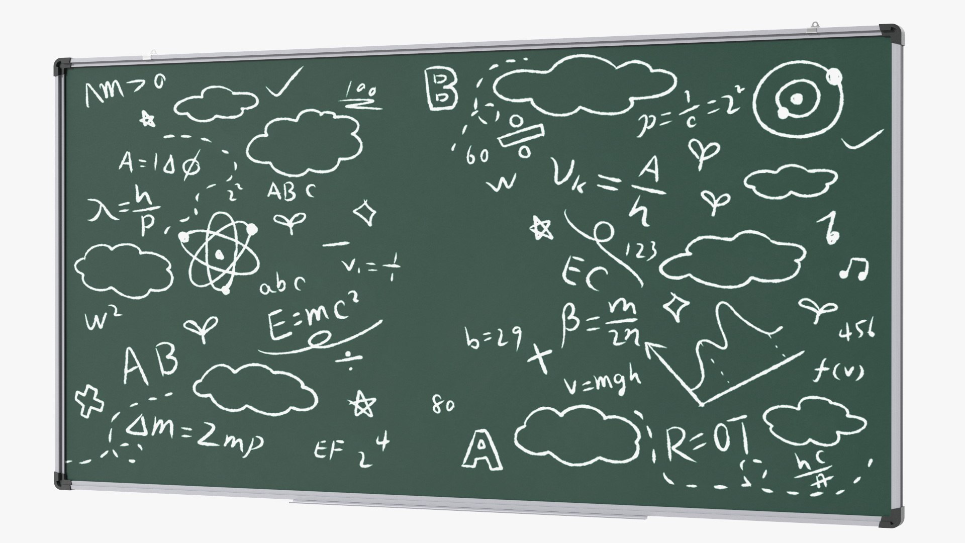 School chalkboard painted 3D model - TurboSquid 2108349