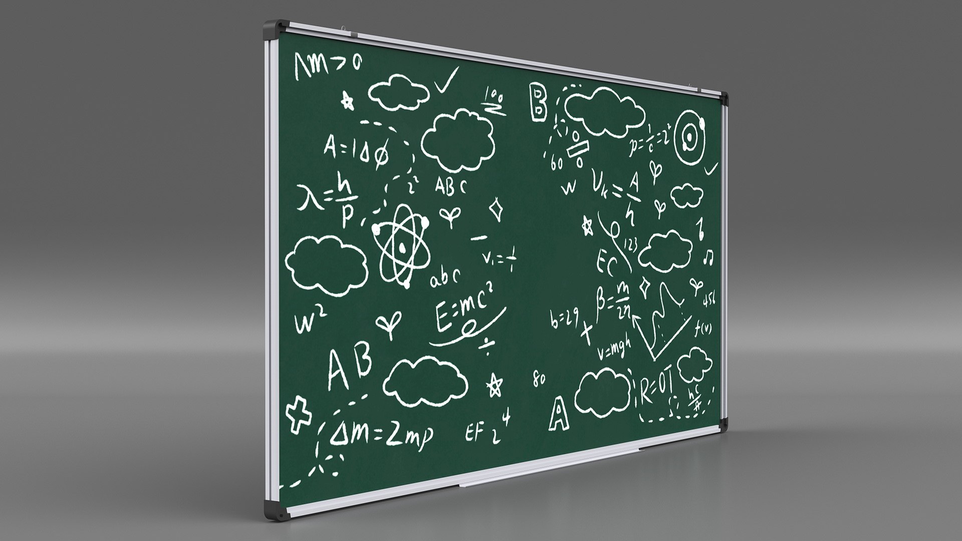 School Chalkboard Painted 3D Model - TurboSquid 2108349