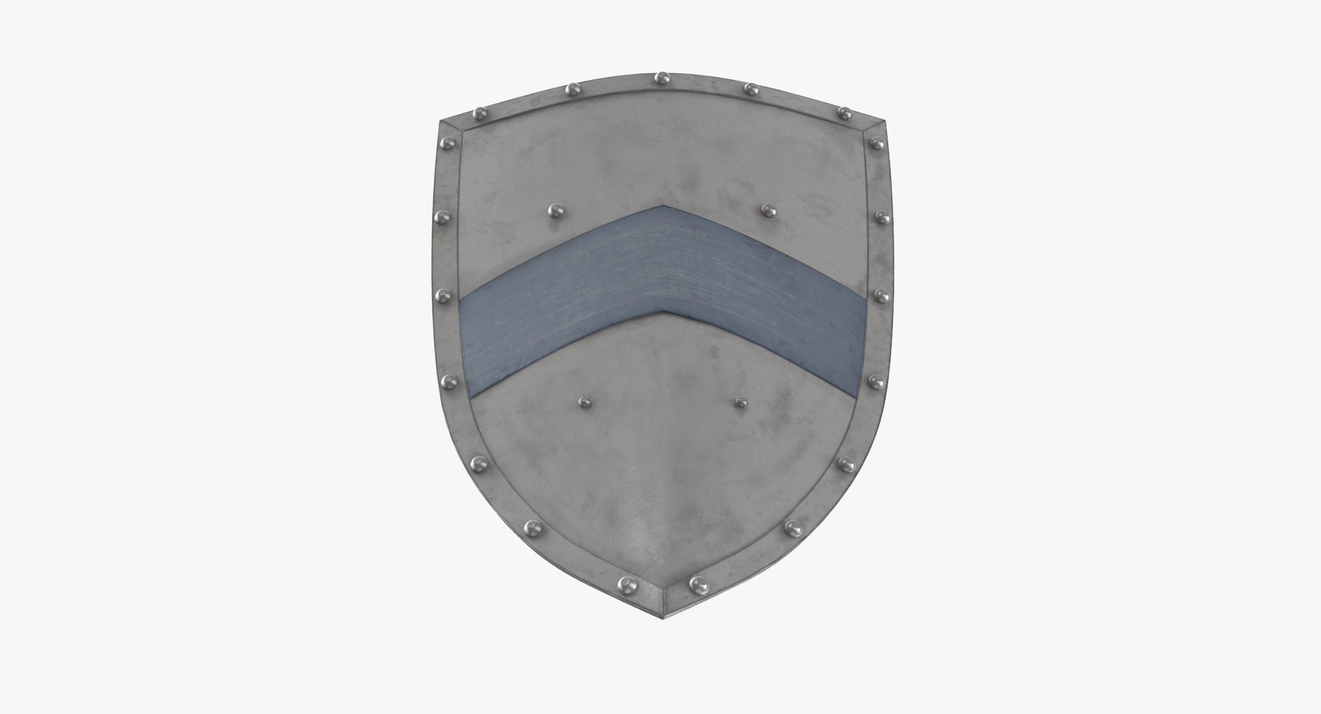 3d medieval metal shield