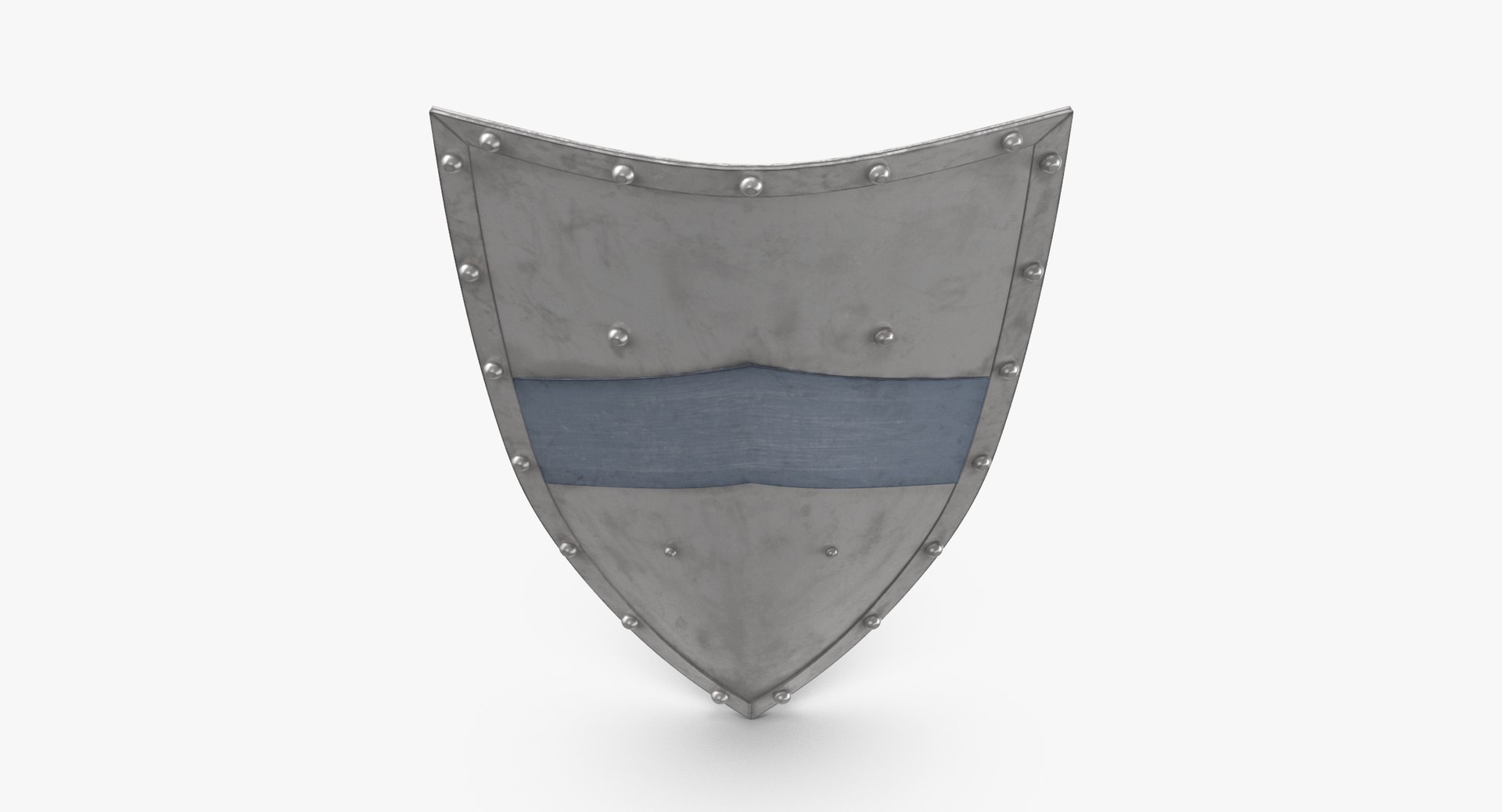 3d medieval metal shield