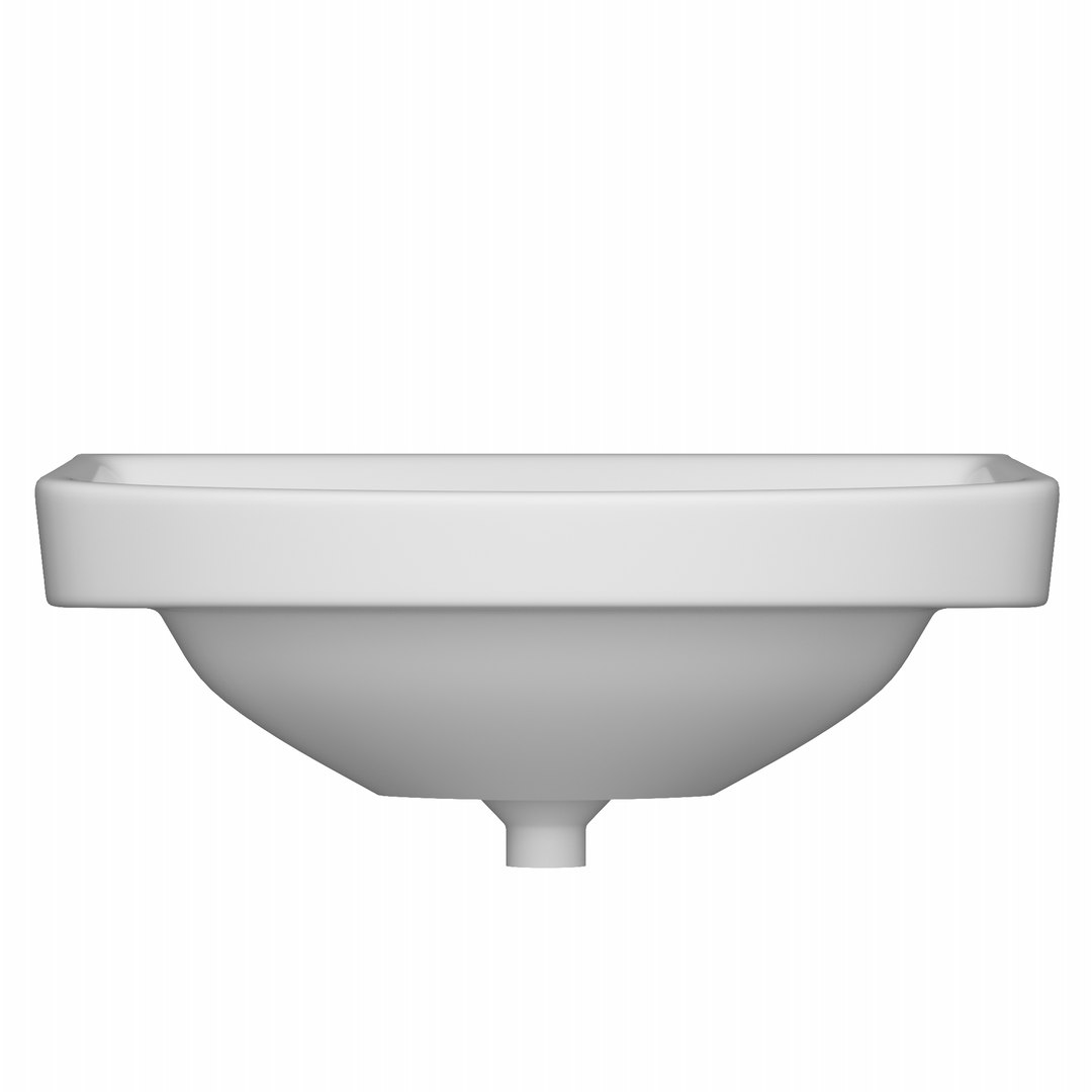 Wall Hung Rectangle Wash Basin Model - TurboSquid 1694178