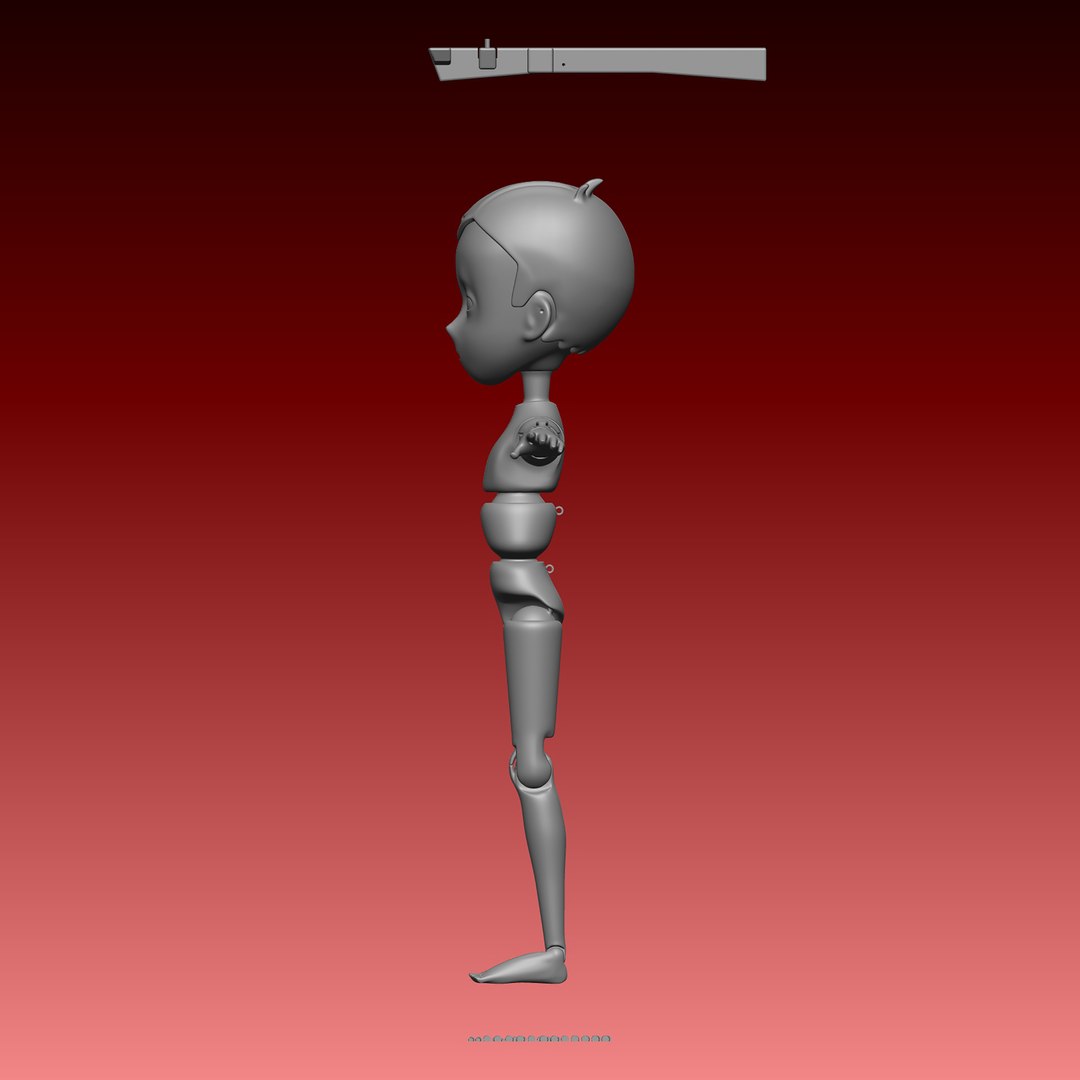 3D Marioneta Nene Anime 001 Anime Boy Puppet 001 Model - TurboSquid 1953747