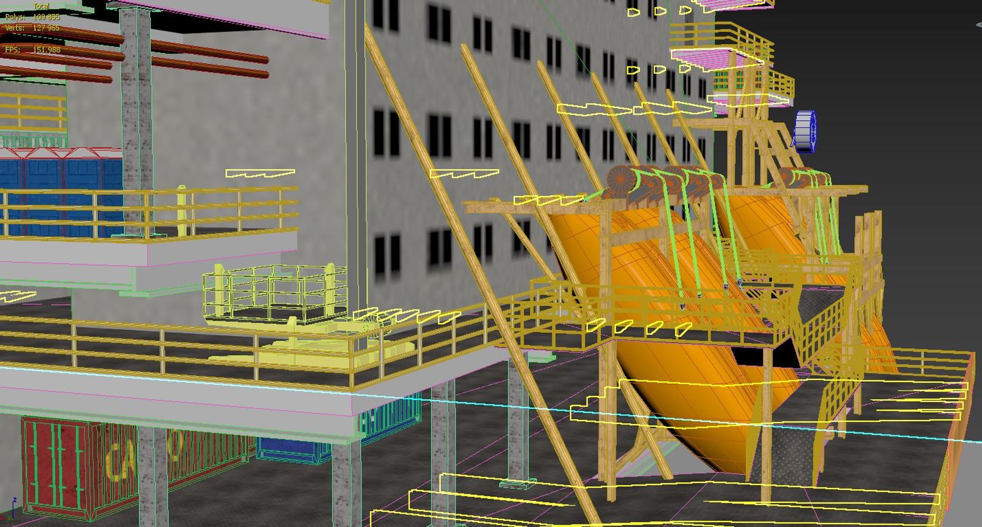 3D Oil Rig Platform Shell - TurboSquid 1227606