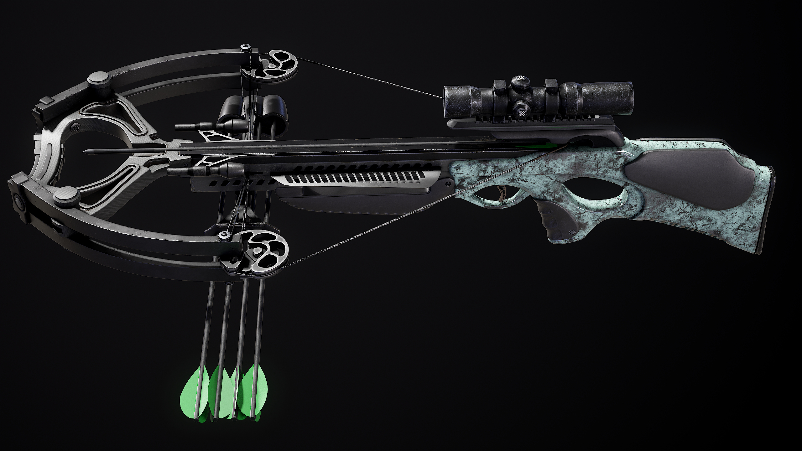 Modern Crossbow With Arrows PBR 3D model - TurboSquid 1816903