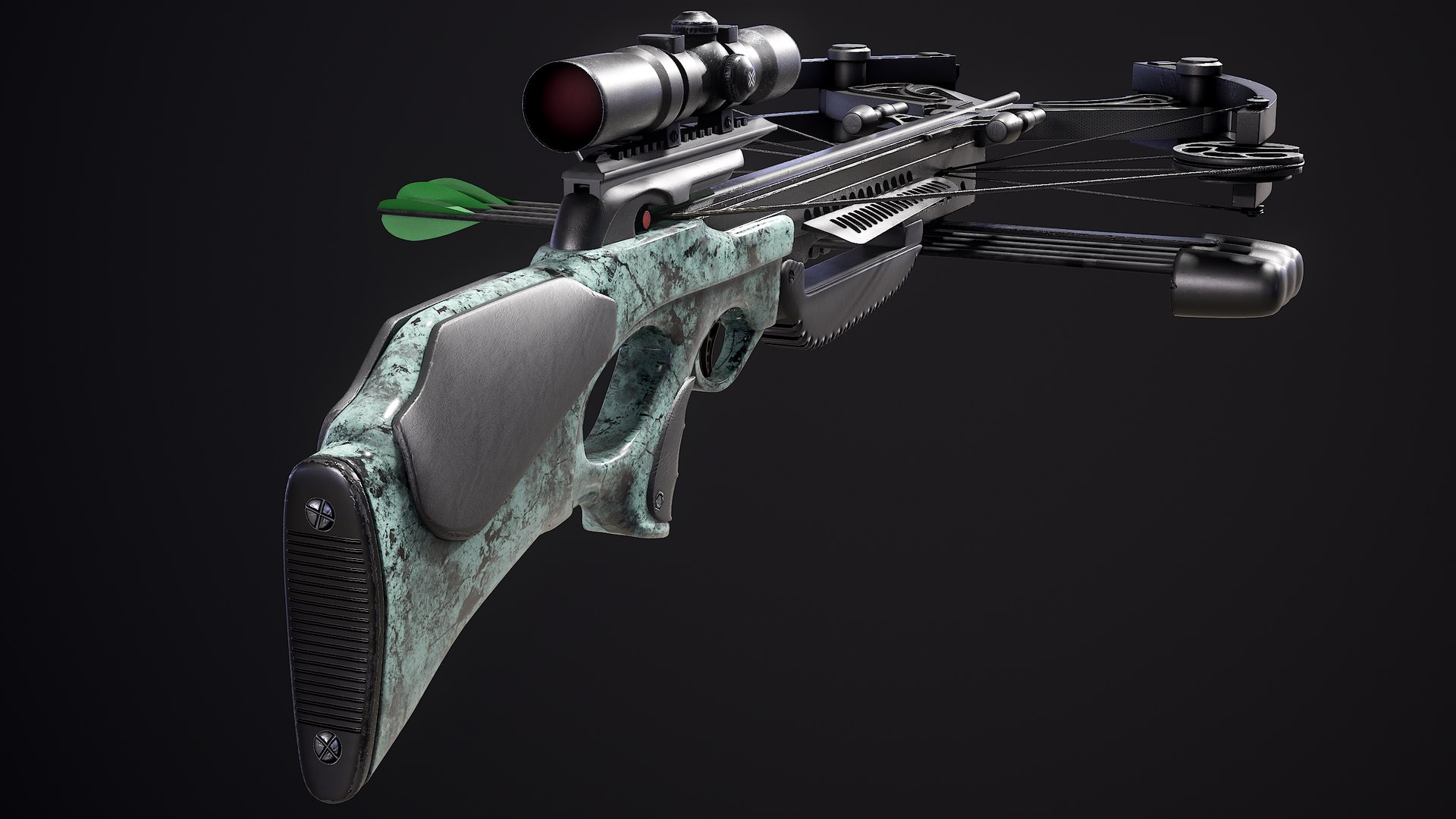 Modern Crossbow With Arrows PBR 3D model - TurboSquid 1816903
