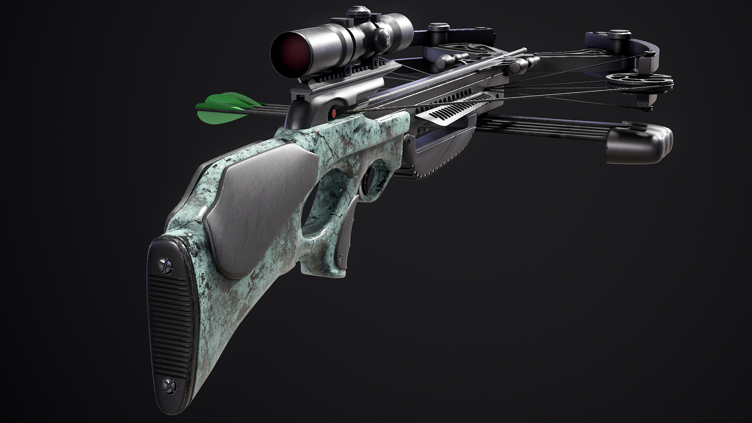 Modern Crossbow With Arrows PBR 3D model - TurboSquid 1816903