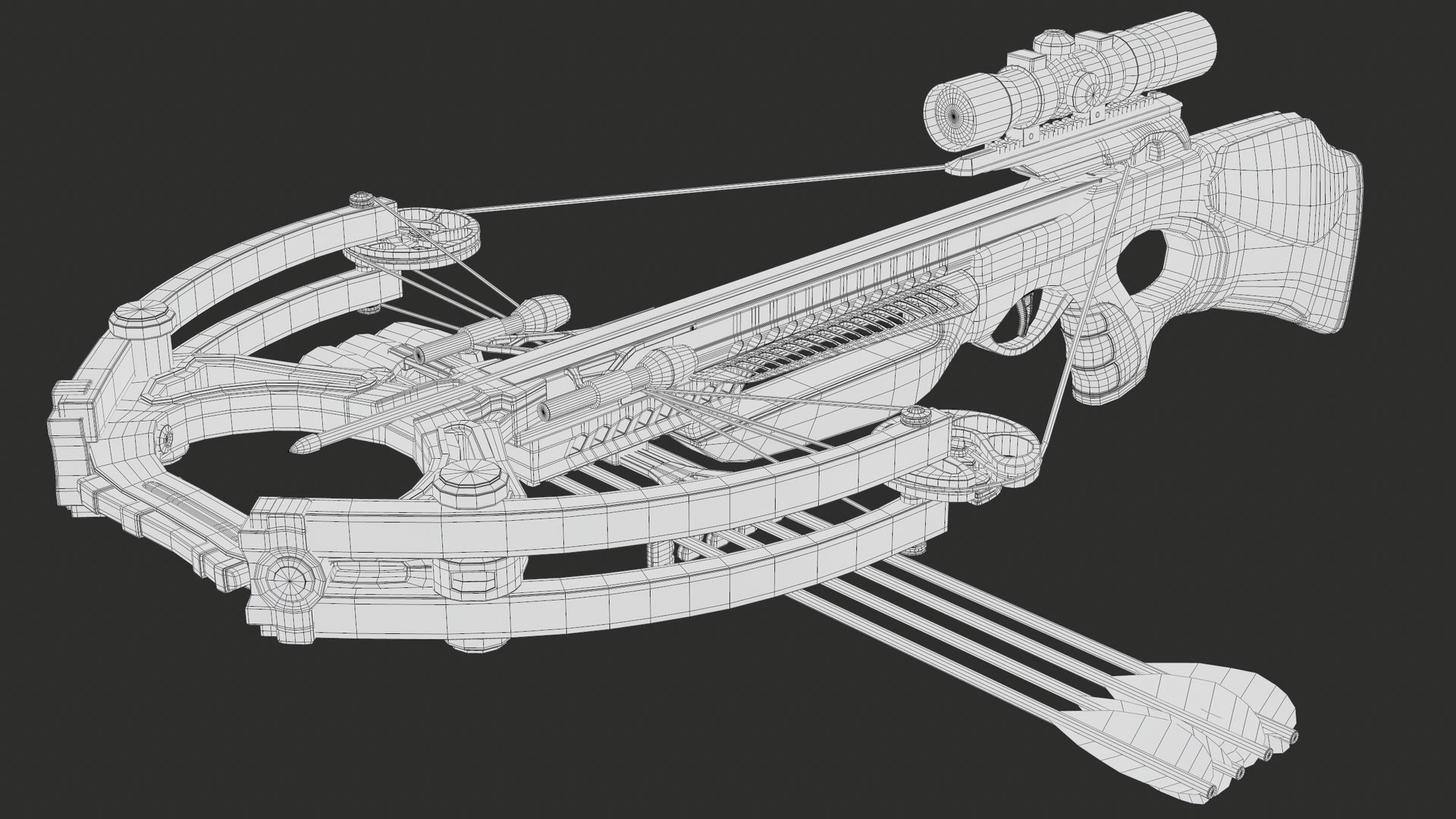 Modern Crossbow With Arrows PBR 3D model - TurboSquid 1816903