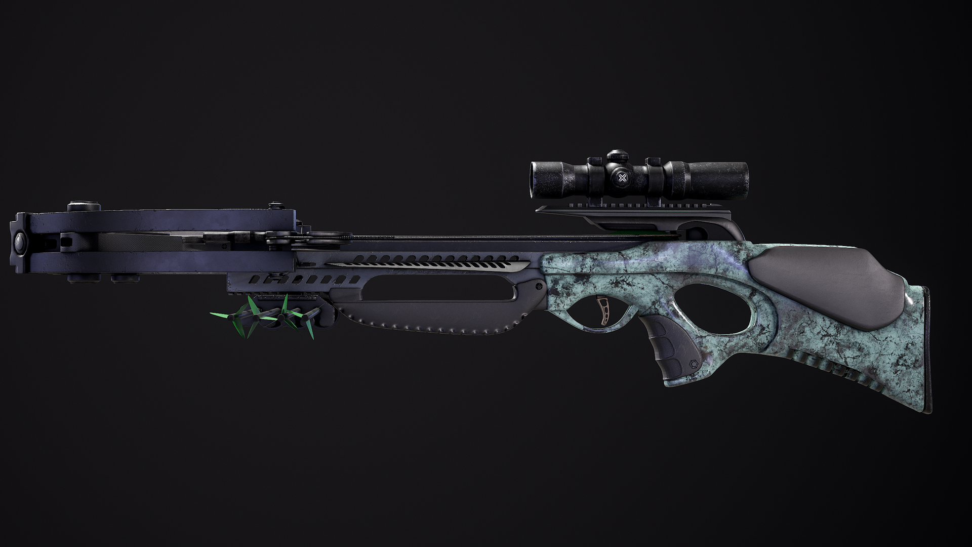 Modern Crossbow With Arrows PBR 3D model - TurboSquid 1816903