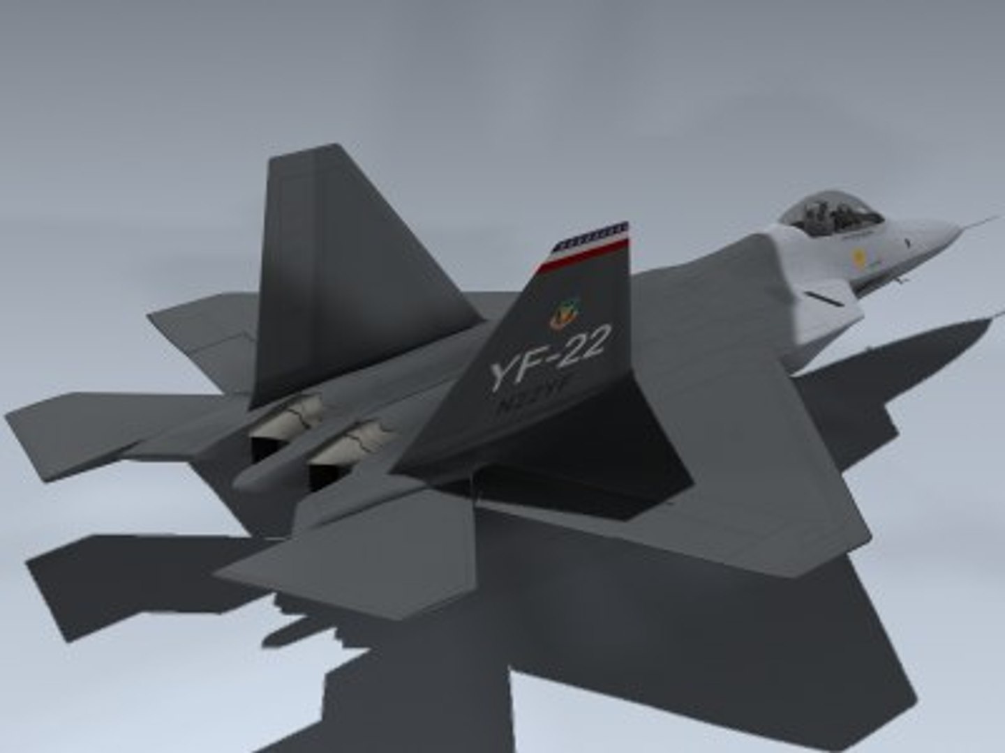 3d Yf-22 F-22 Model