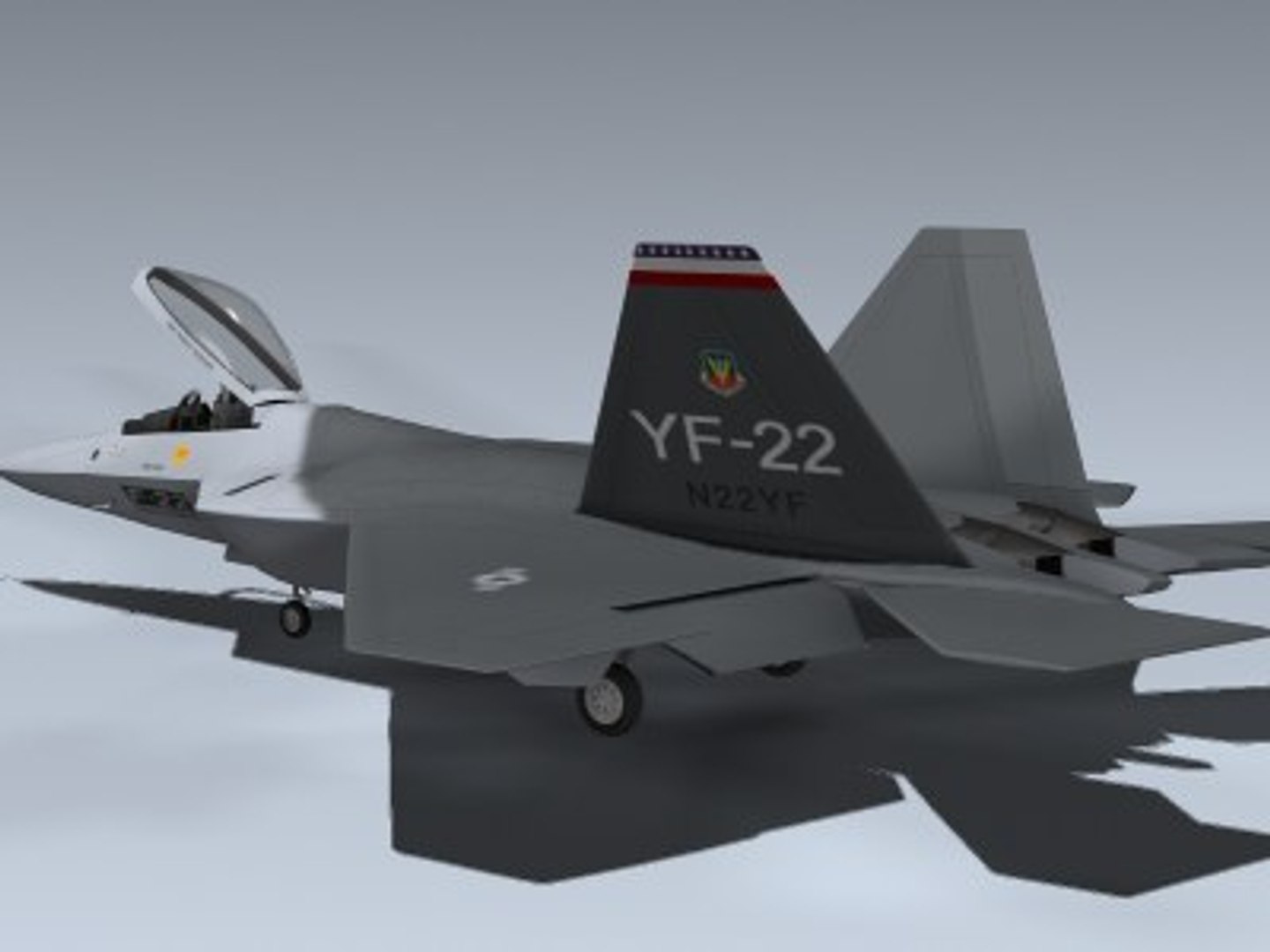 3d Yf-22 F-22 Model