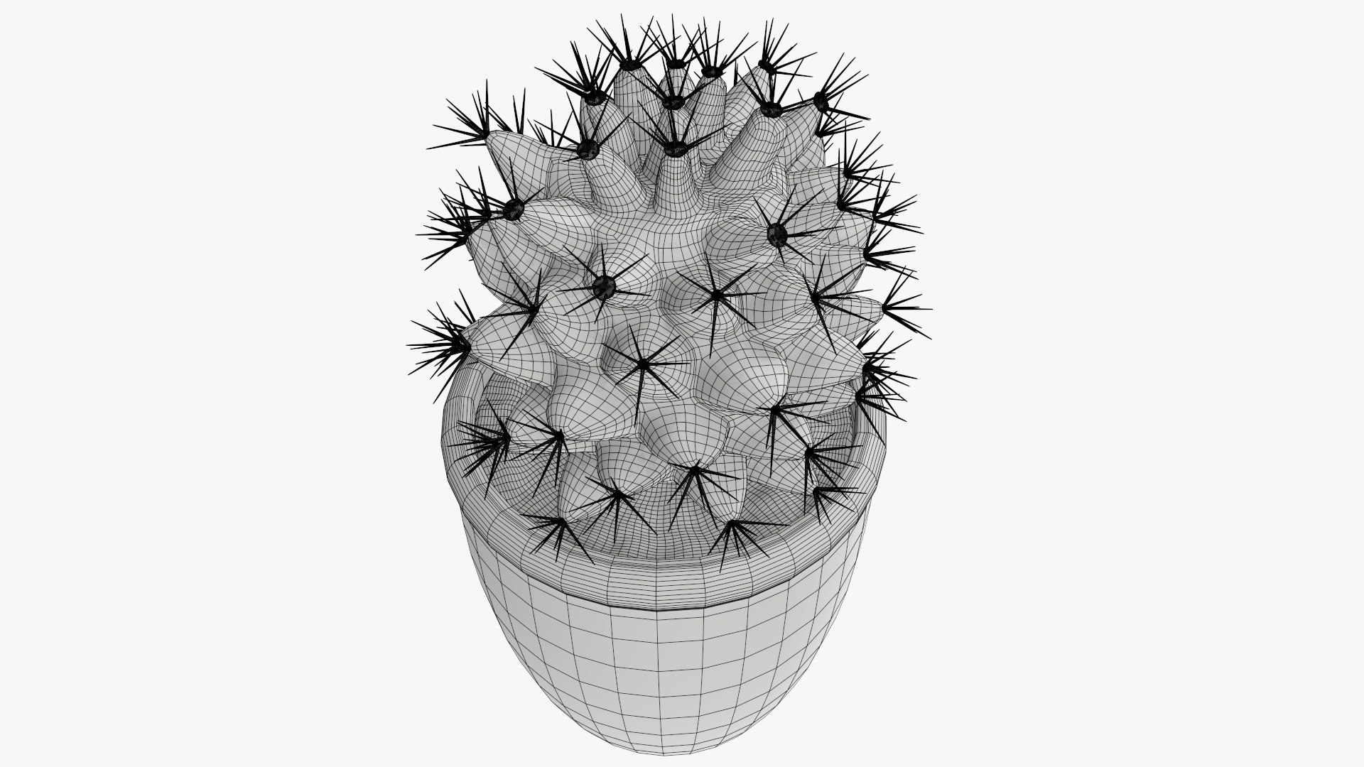 3D cactus pot plant model - TurboSquid 1615247