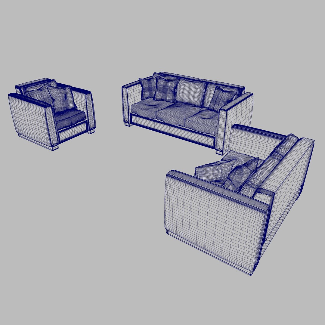 3D Modern Sofa Set Model - TurboSquid 2333726