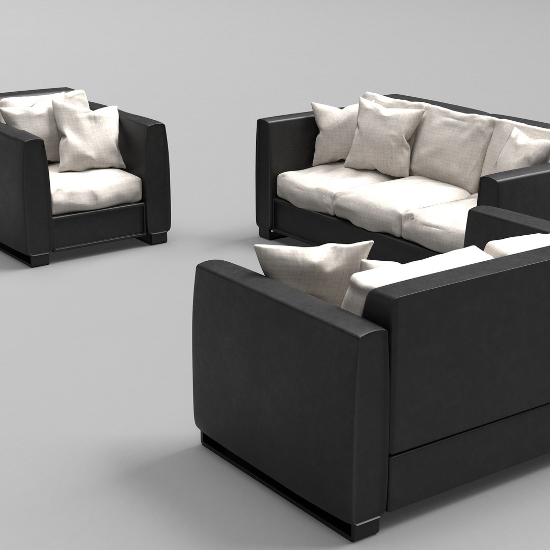 3D Modern Sofa Set Model - TurboSquid 2333726