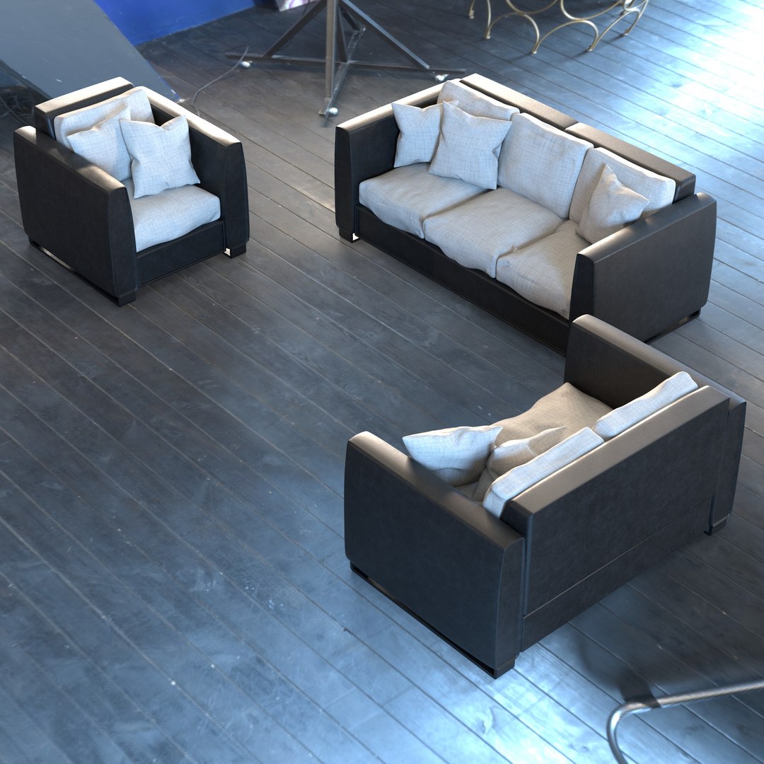 3D Modern Sofa Set Model - TurboSquid 2333726