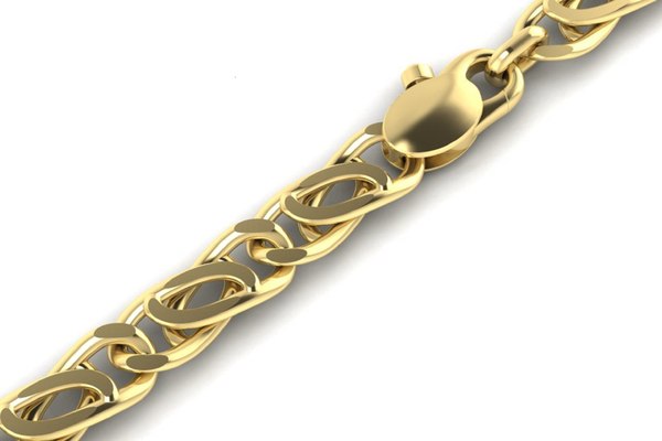 3D beautiful chain or bracelet with lock - TurboSquid 1969661