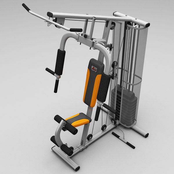 realistic multi gym 3 3d model