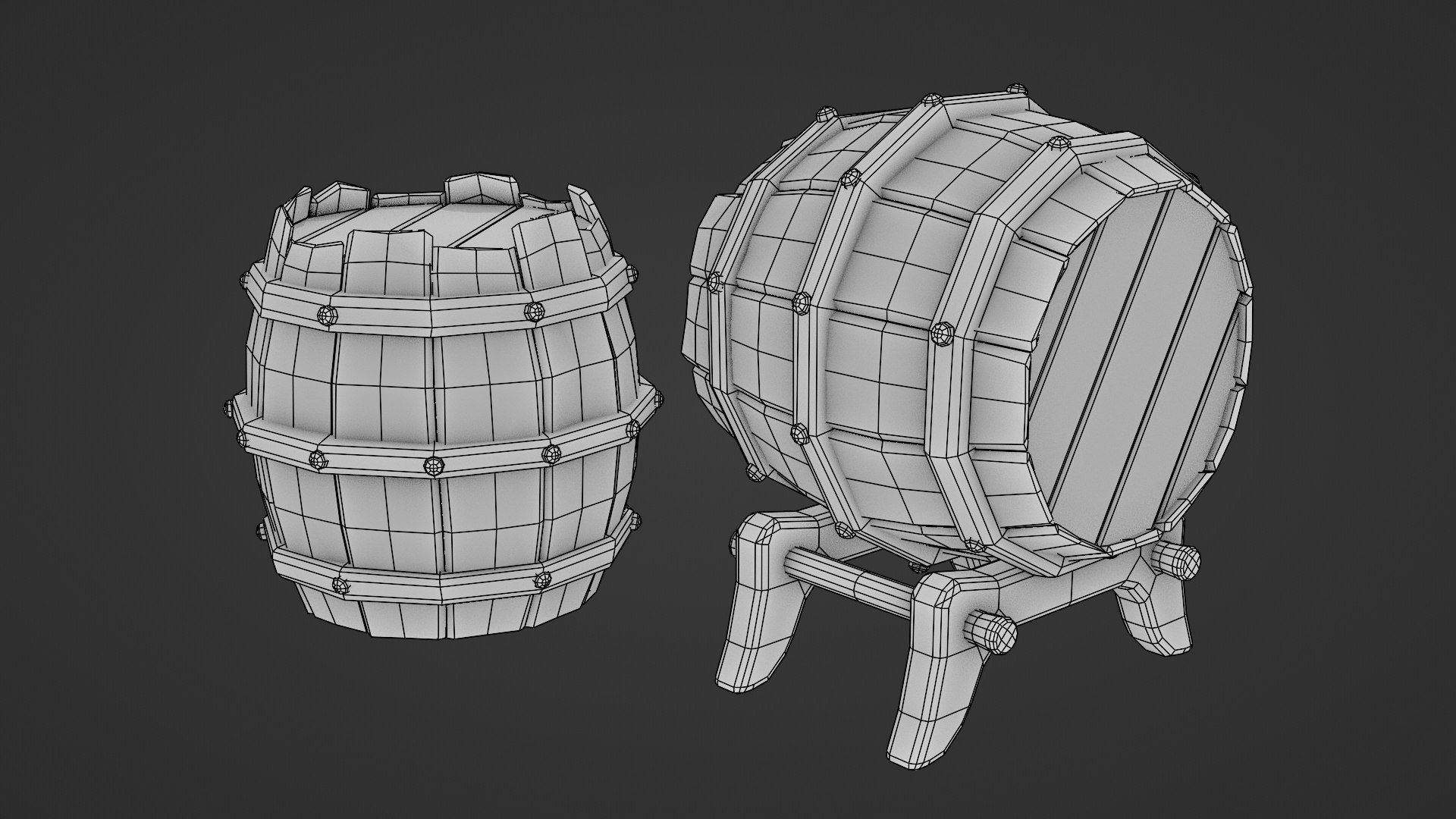 3D Stylized Barrel - Low Poly Model - TurboSquid 2040204