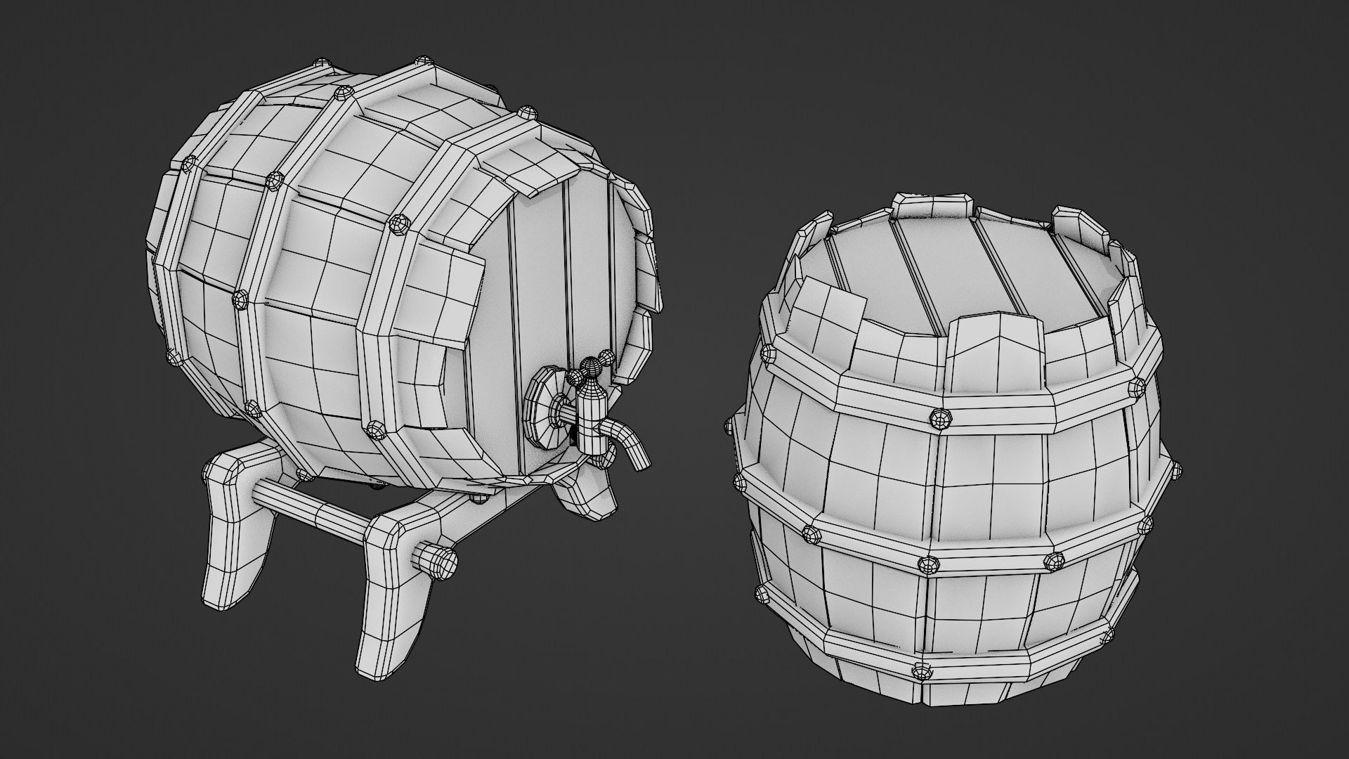 3D Stylized Barrel - Low Poly Model - TurboSquid 2040204