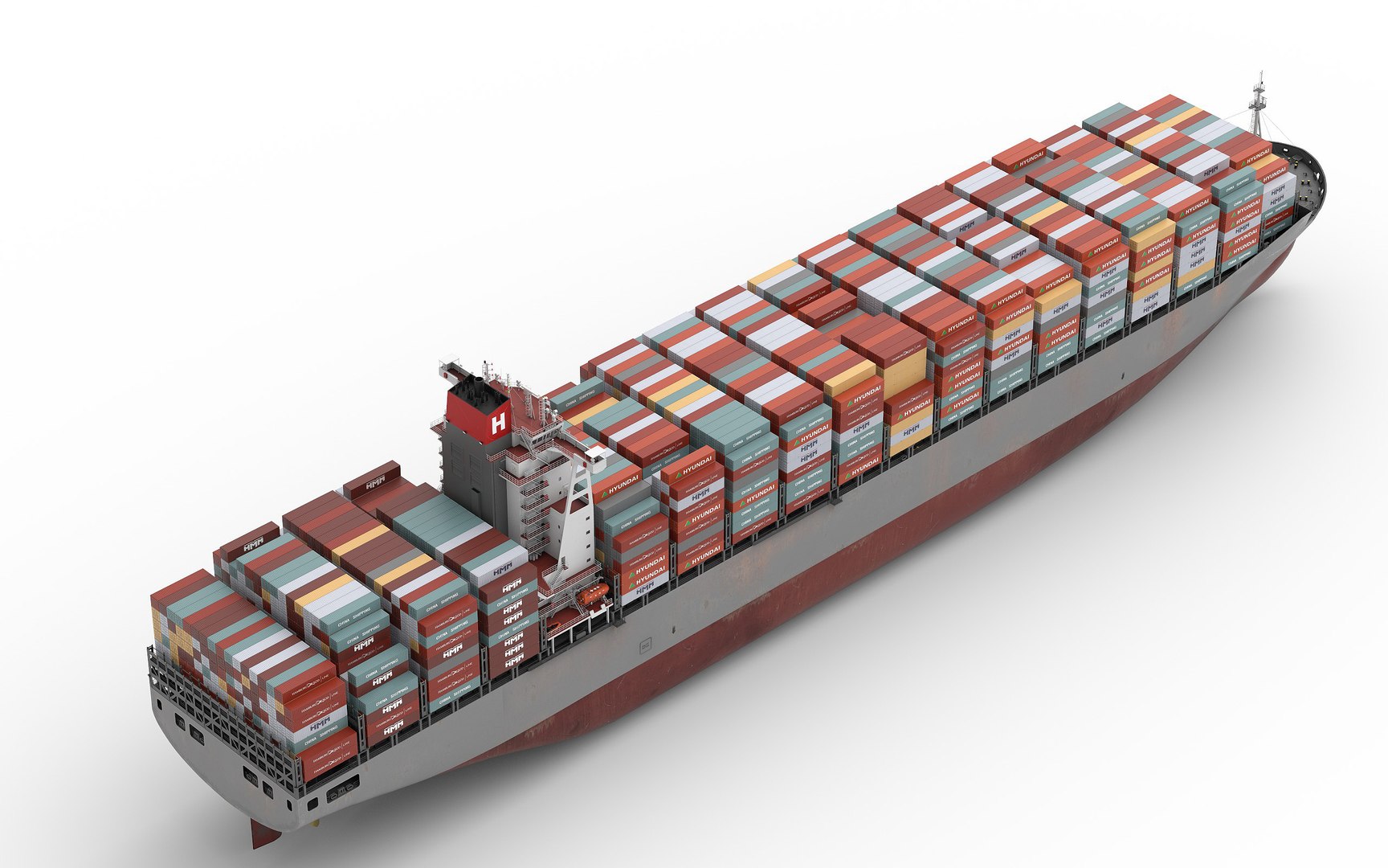 3D Container Ship - TurboSquid 2285076