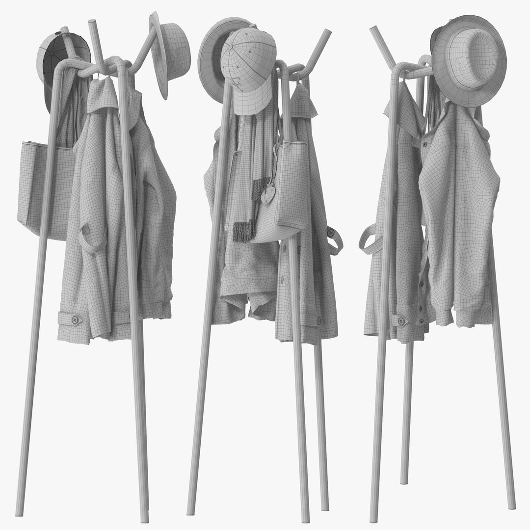 3D Knit Coat Rack Hay - TurboSquid 1860762