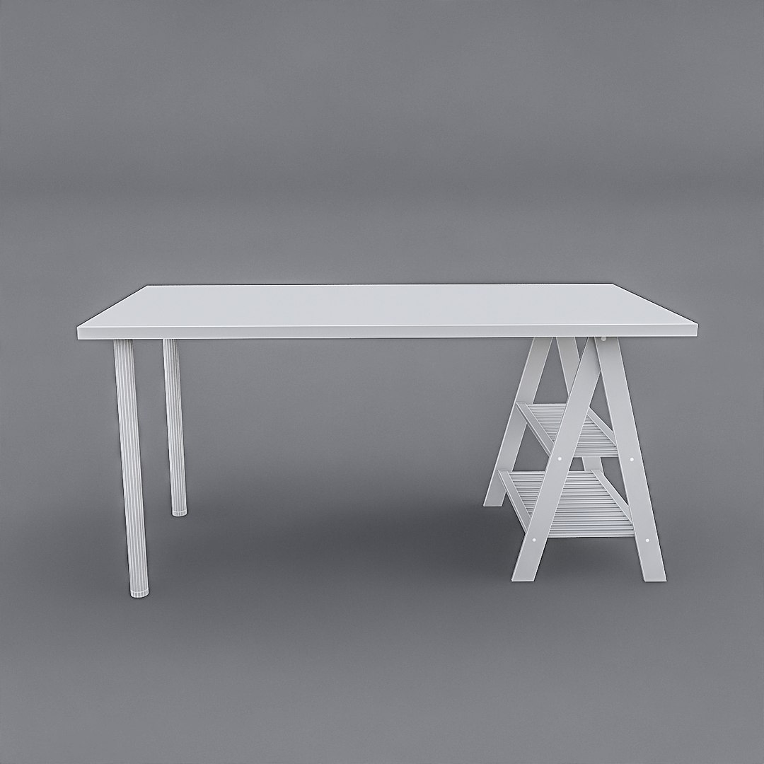 Wooden Work Table Model - TurboSquid 1548530