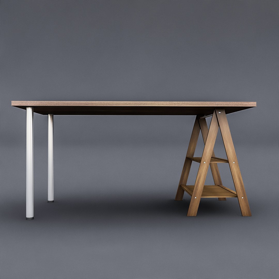 Wooden Work Table Model - TurboSquid 1548530