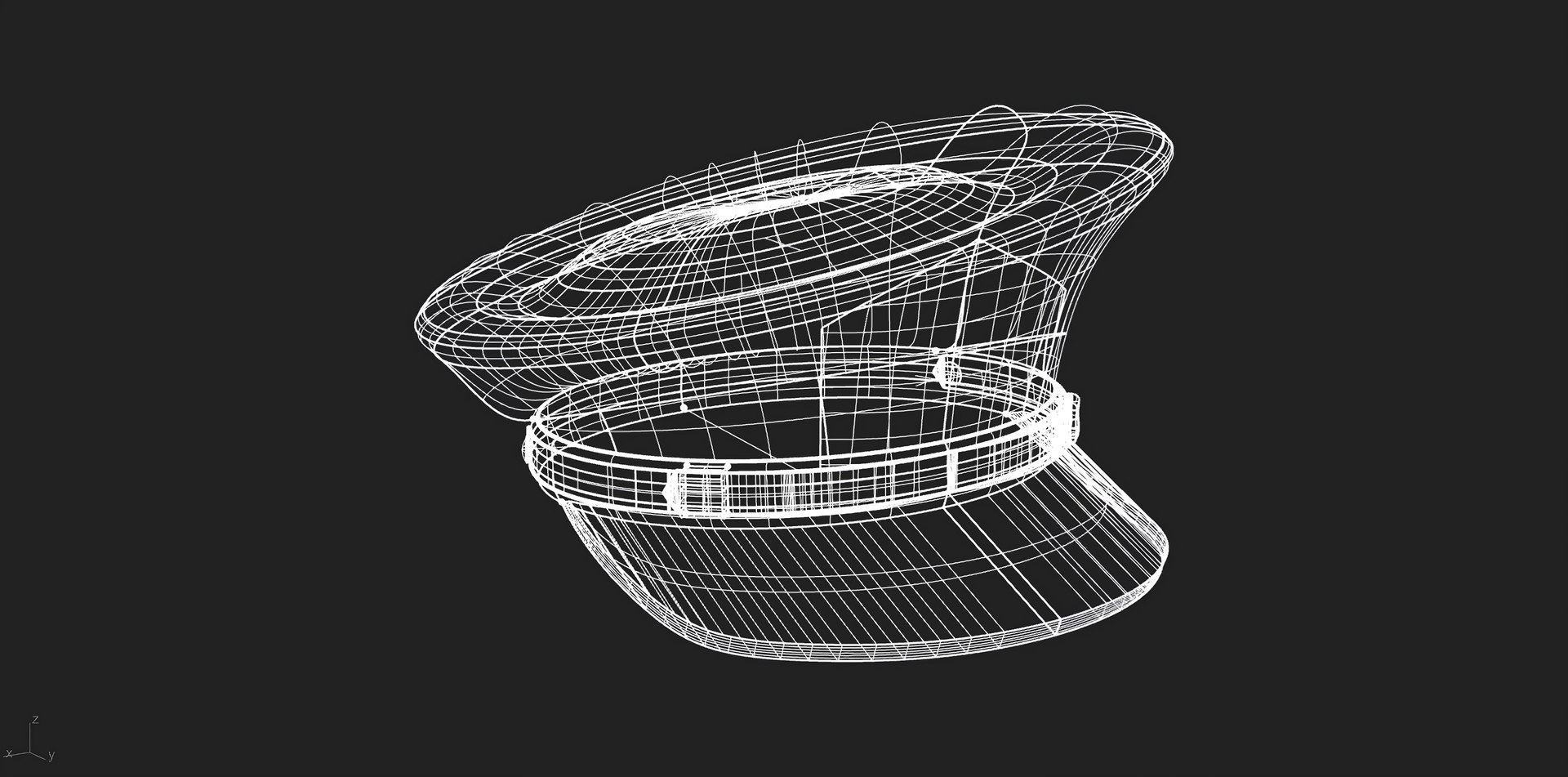 3D Model Navy Officer Cap Hat Man - TurboSquid 2102881