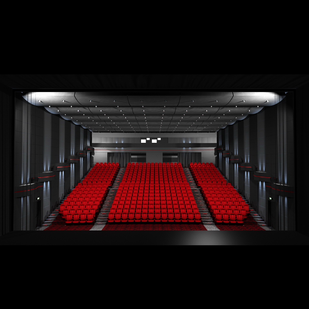 Cinema-theater Hall Modelled 3d Max