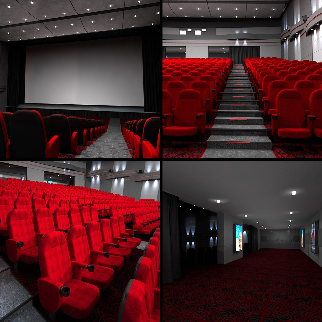 Cinema-theater Hall Modelled 3d Max