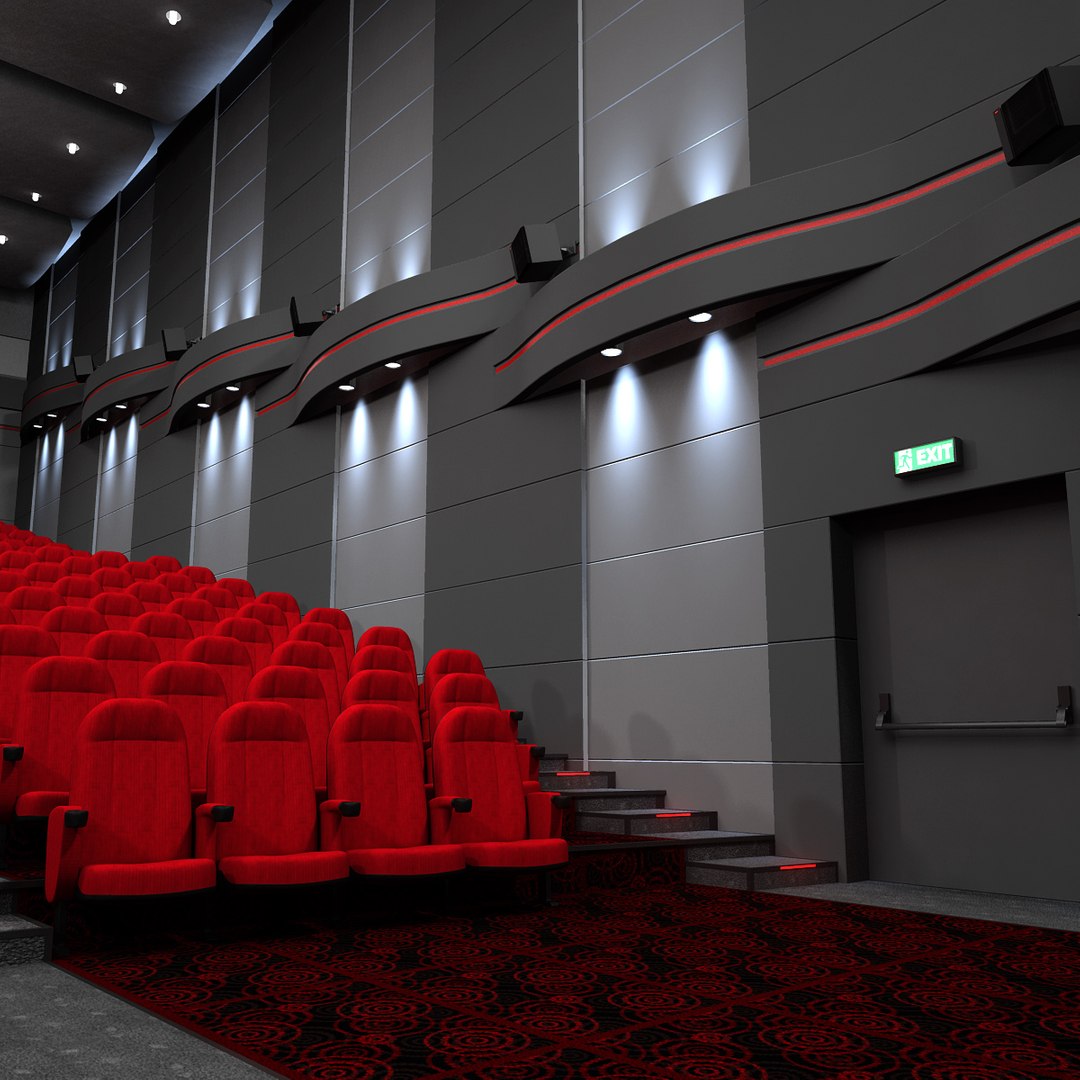 Cinema-theater Hall Modelled 3d Max