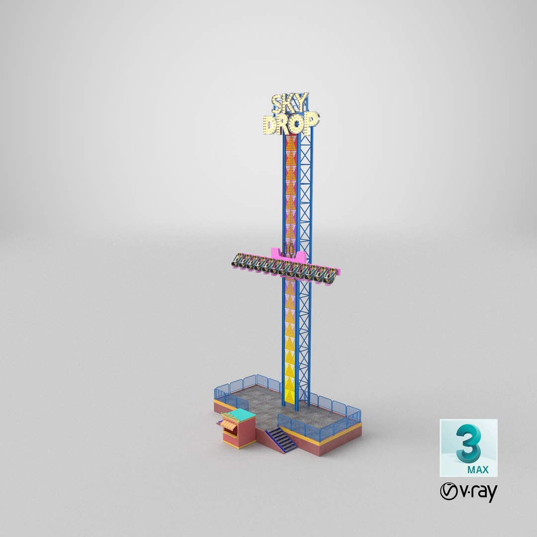 3D Real Sky Drop Ride - TurboSquid 1660574