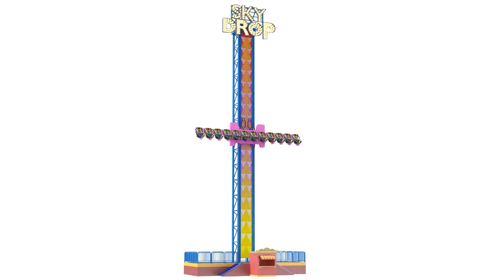 3D real sky drop ride - TurboSquid 1660574