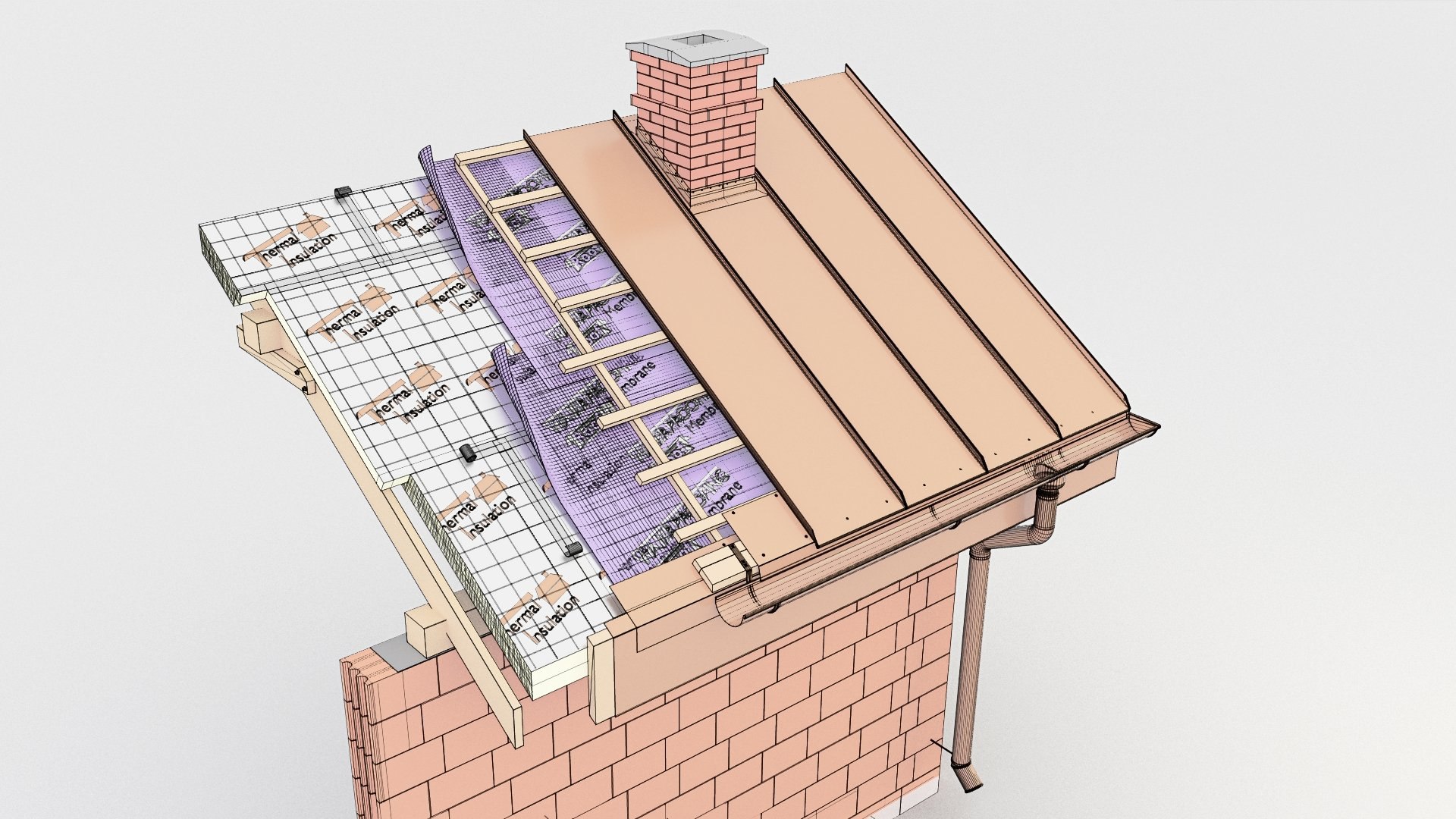 Thermal Metal Roofing Model - TurboSquid 1529166