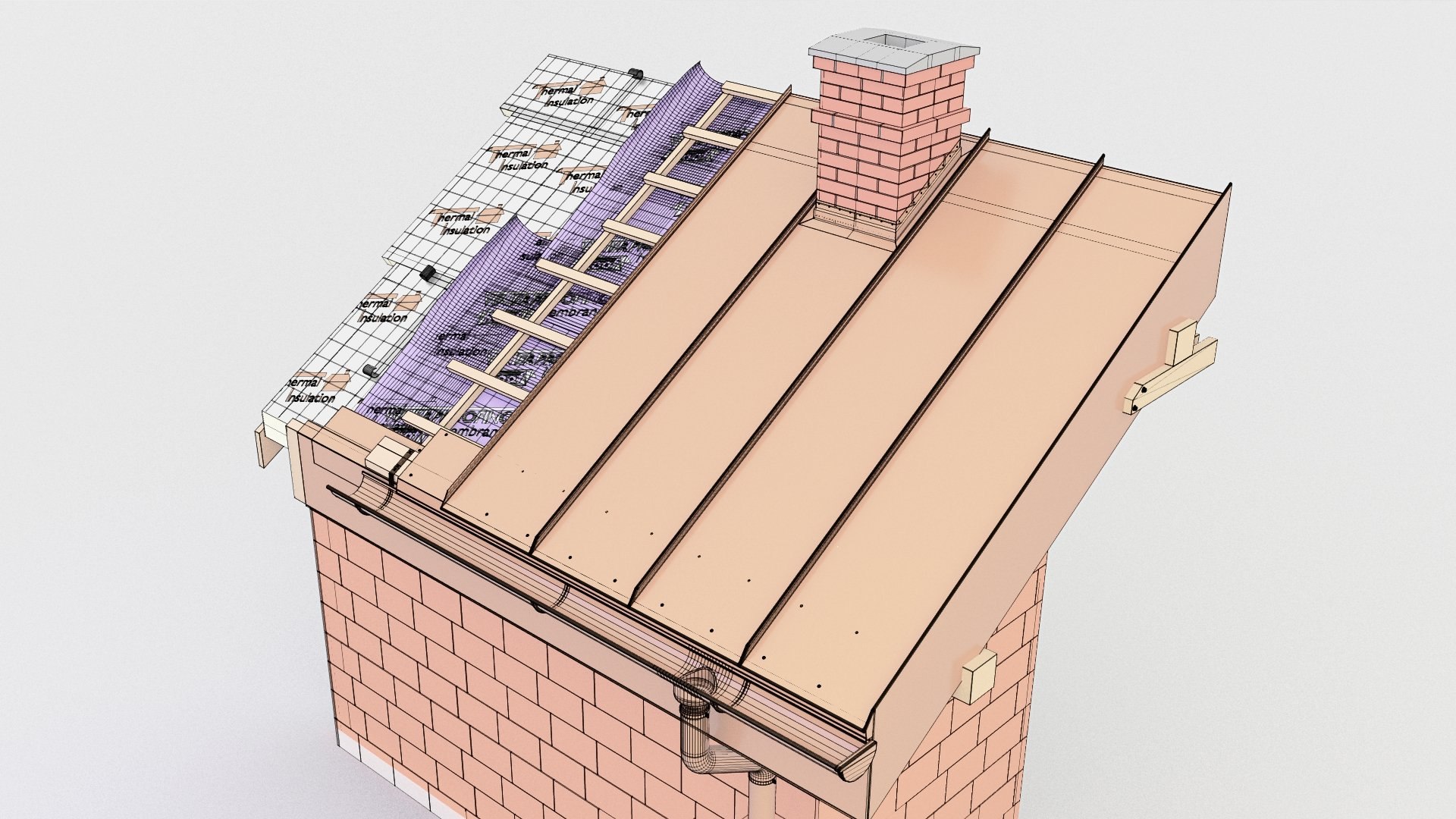 Thermal Metal Roofing Model - TurboSquid 1529166