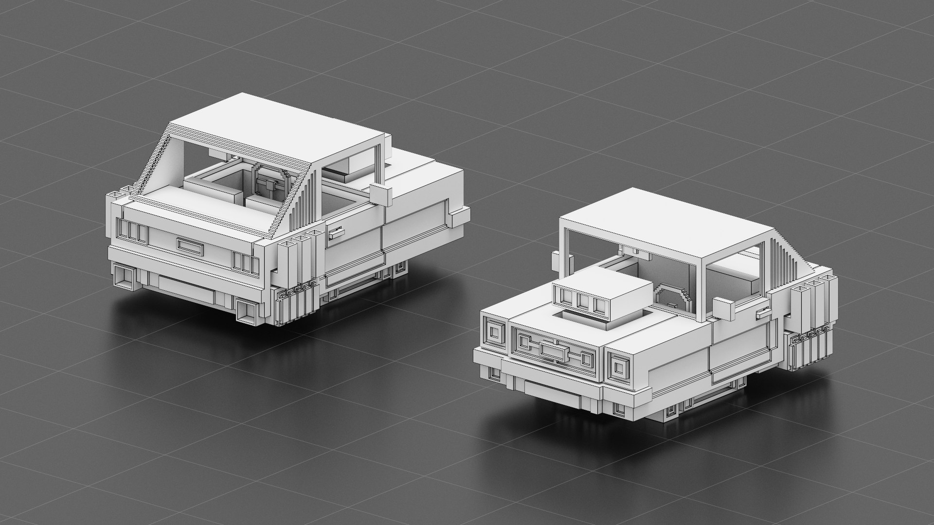 Voxel 3D Model 0016 Cute Flying Car 3D Model - TurboSquid 1989773