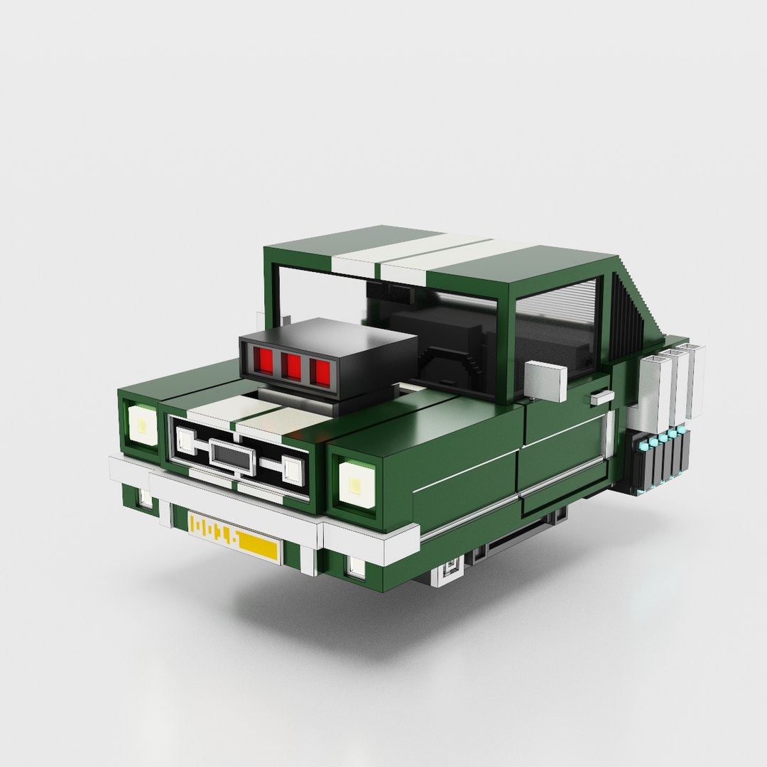 Voxel 3D Model 0016 Cute Flying Car 3D Model - TurboSquid 1989773