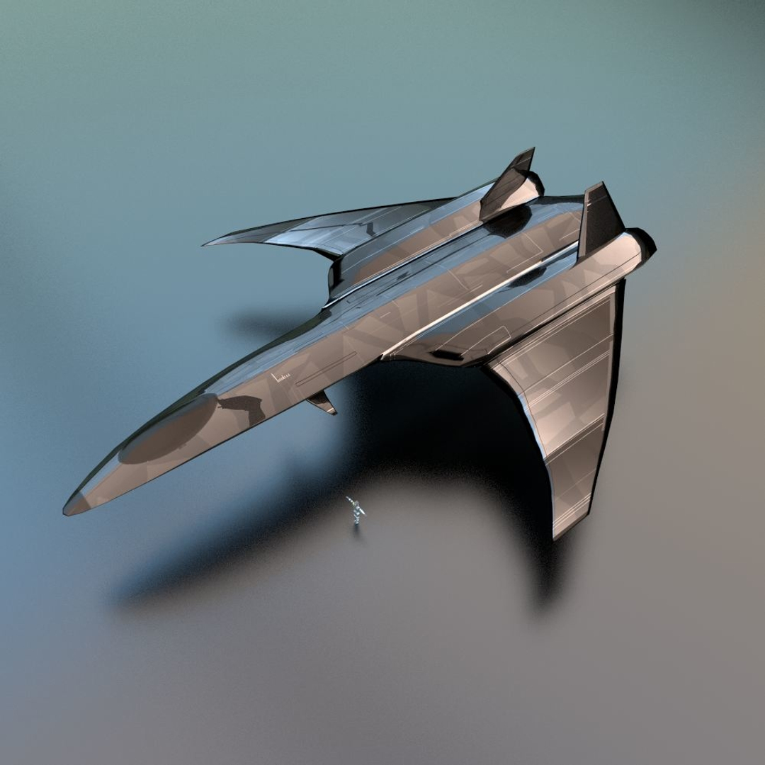 spaceship fighter 3d fbx