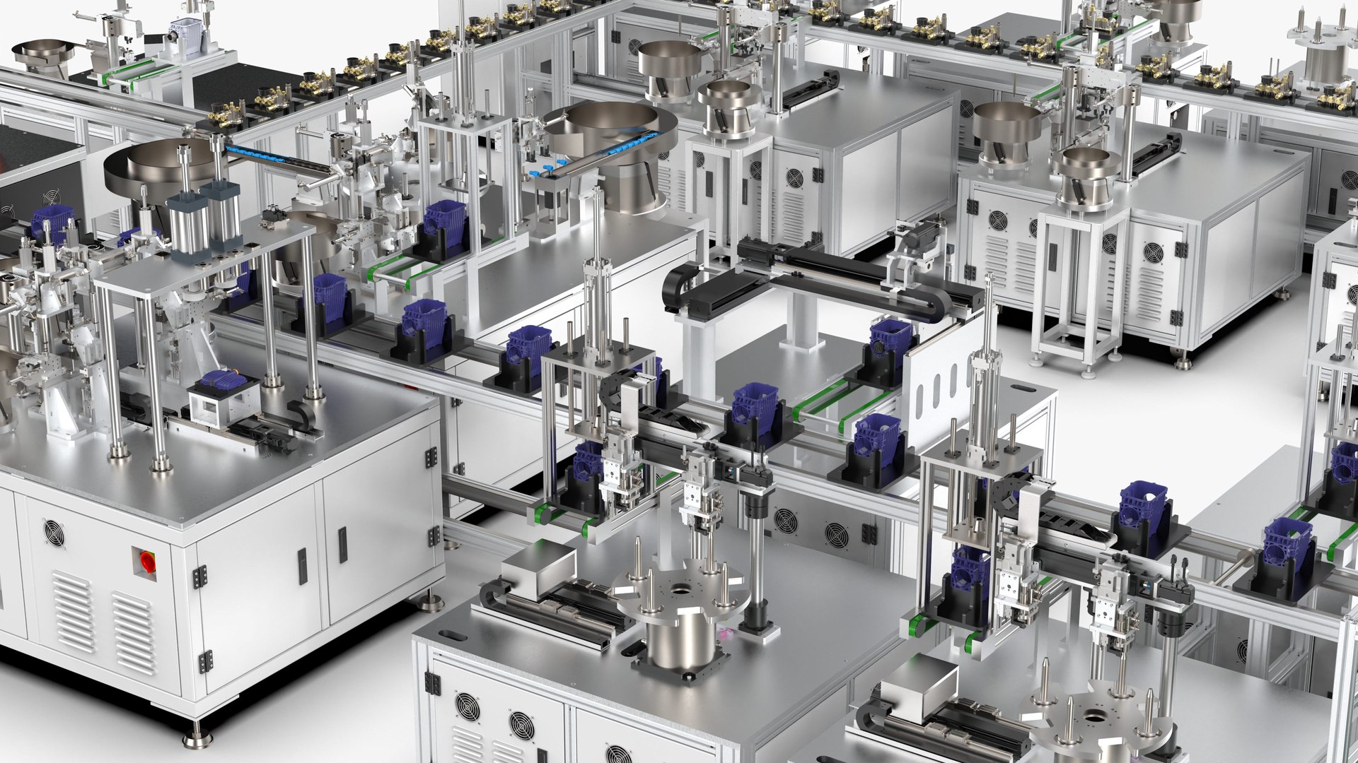 3D Automatic Fluid Pump Assembly Line Model - TurboSquid 2312097