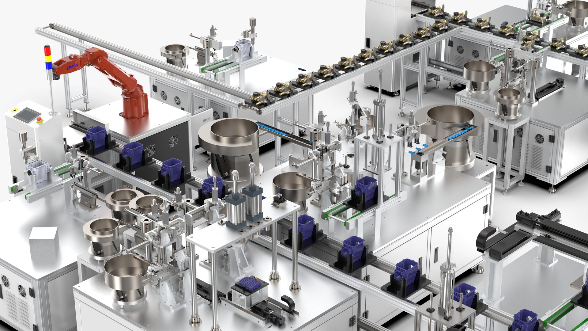 3D Automatic Fluid Pump Assembly Line Model - TurboSquid 2312097