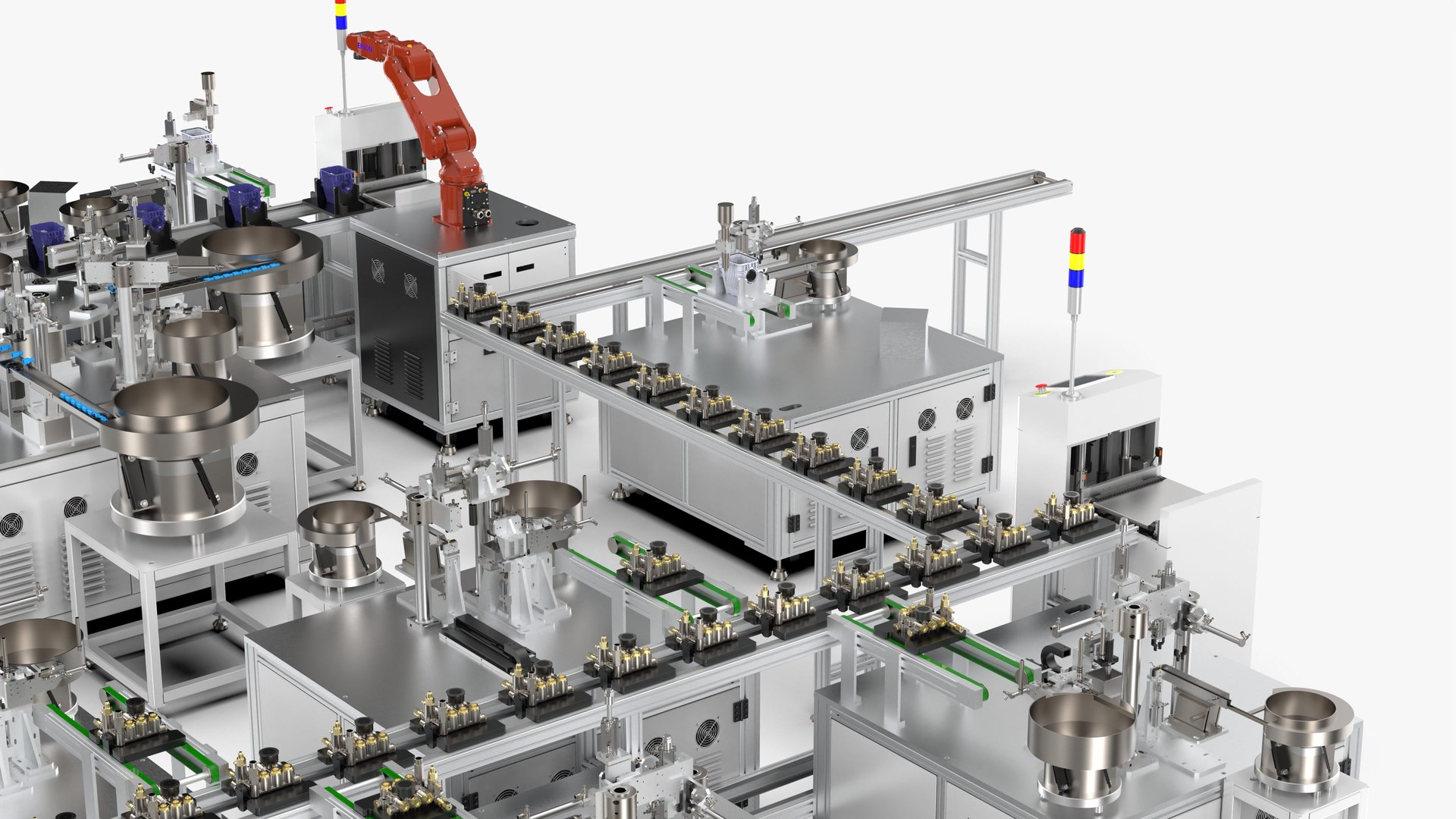 3D Automatic Fluid Pump Assembly Line Model - TurboSquid 2312097