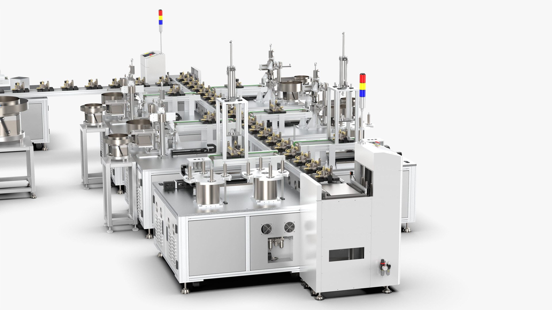 3D Automatic Fluid Pump Assembly Line Model - TurboSquid 2312097