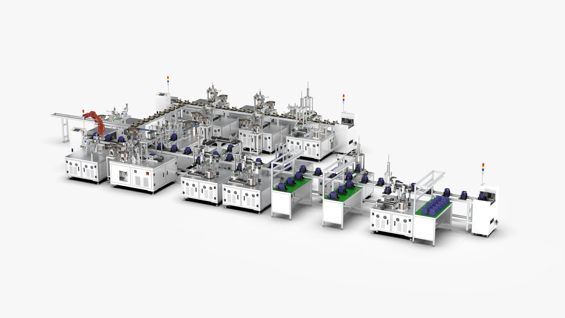 3D Automatic Fluid Pump Assembly Line Model - TurboSquid 2312097
